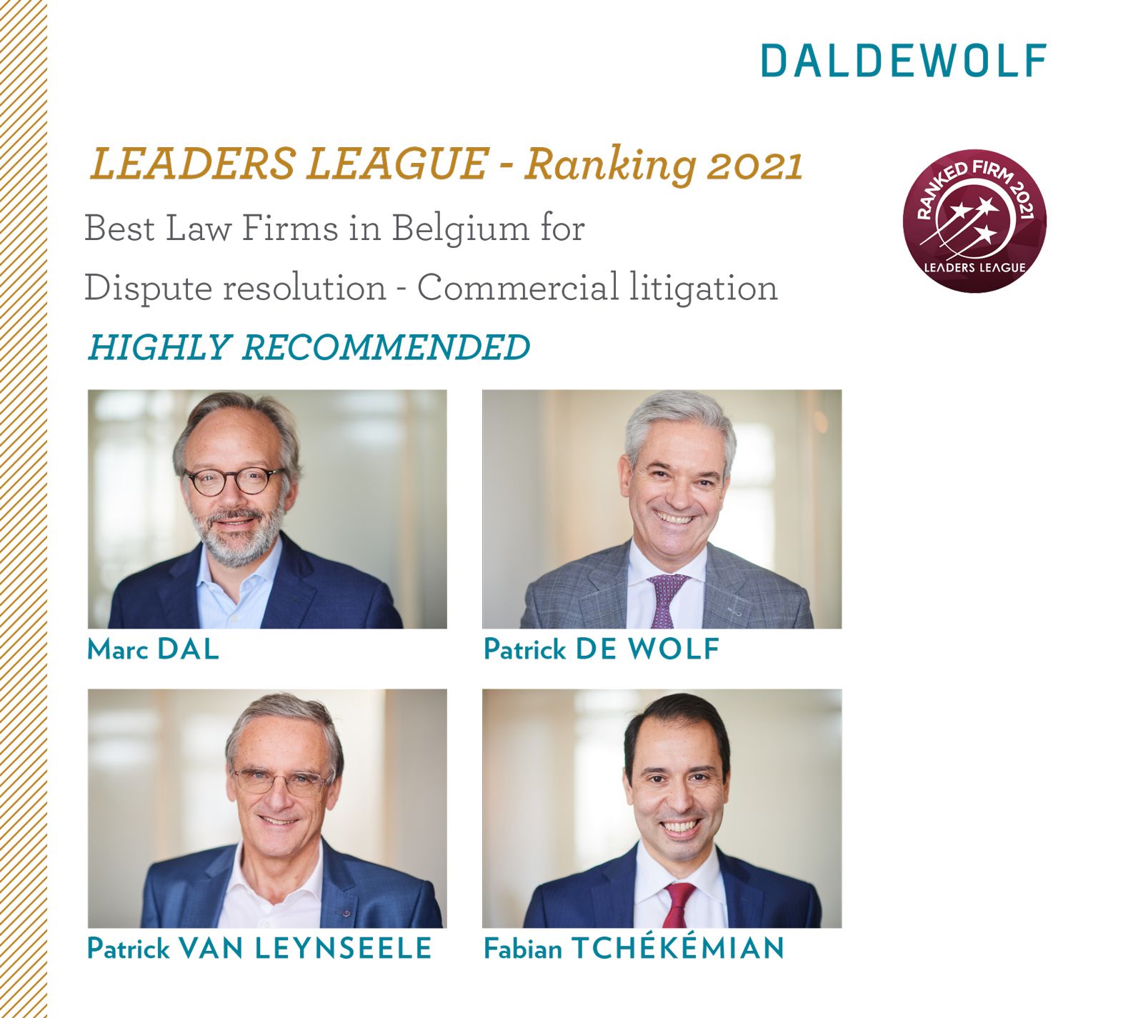 Leaders League 2021: de advocaten van DALDEWOLF in de schijnwerpers ...