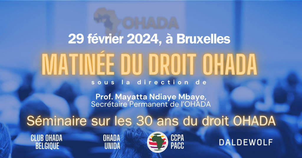 Séminaire sur les 30 ans du droit OHADA - DALDEWOLF