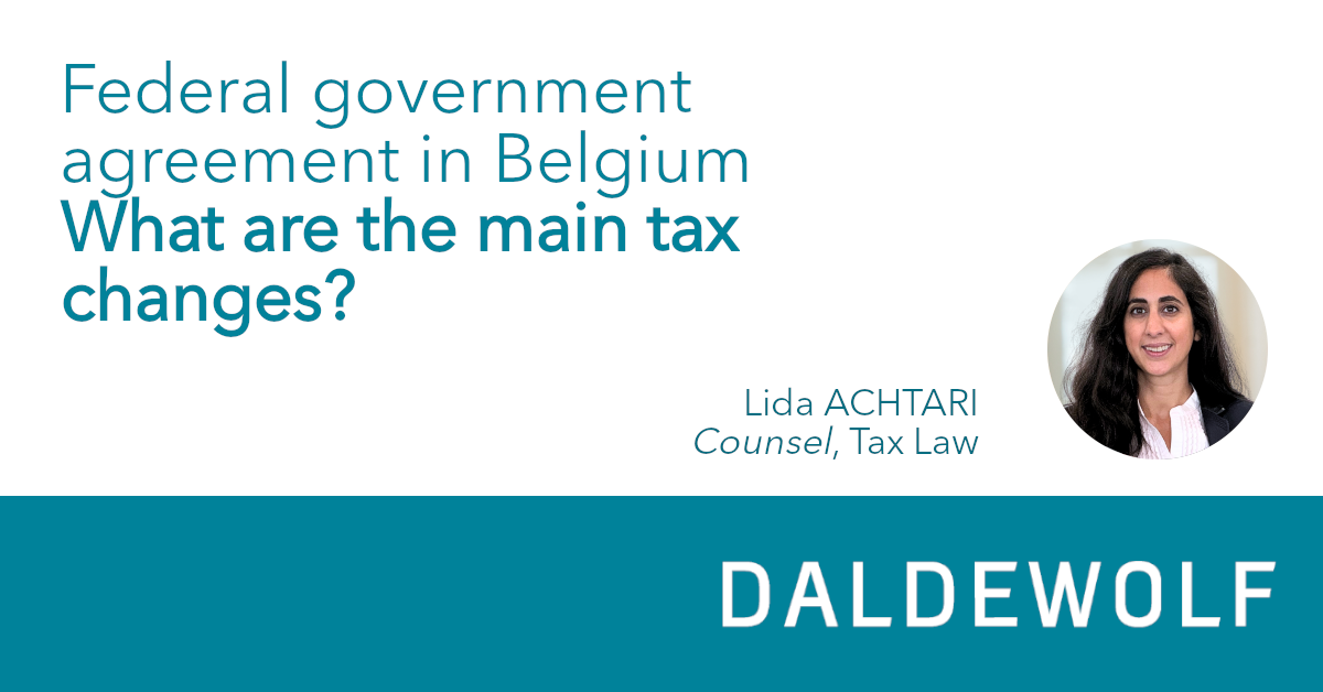 Federal government agreement in Belgium – what are the main tax changes ...